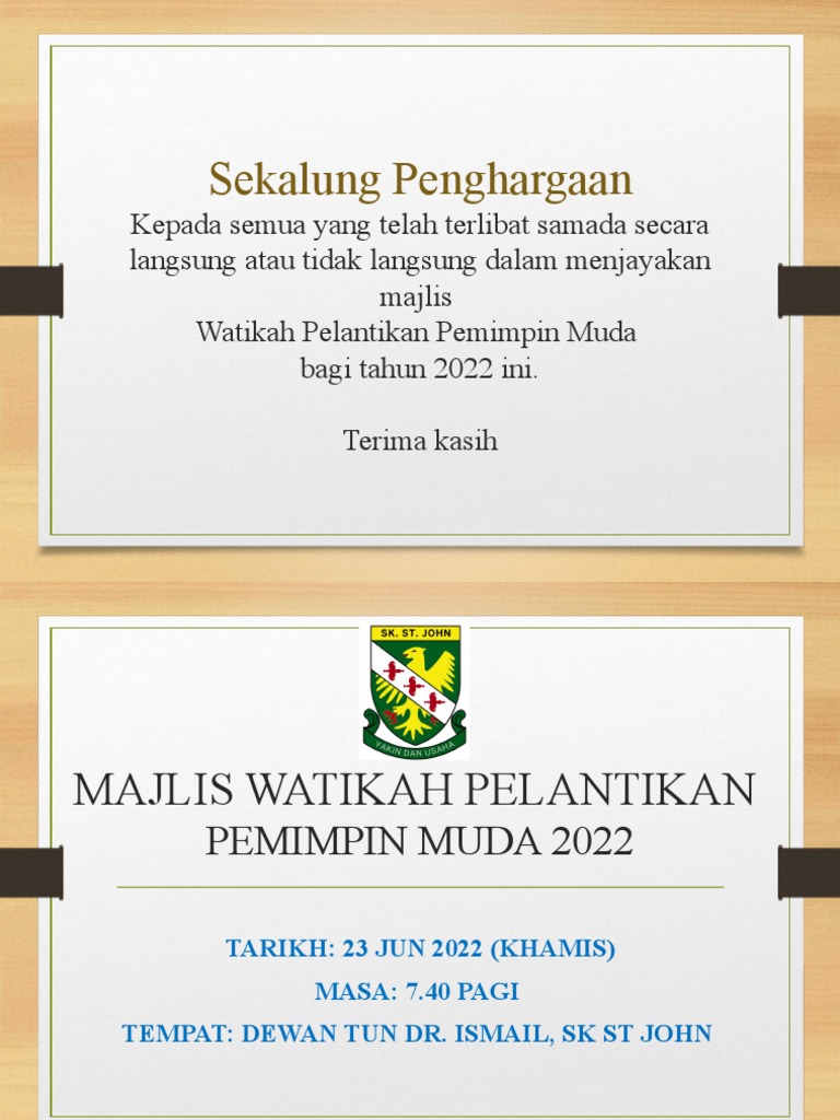 Buku Program Watikah Pelantikan Pemimpin Muda 2022 | PDF Buku Program Watikah Pelantikan Pemimpin Muda 2022 | PDF