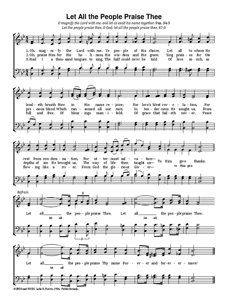 Let All The People Praise Thee | PDF