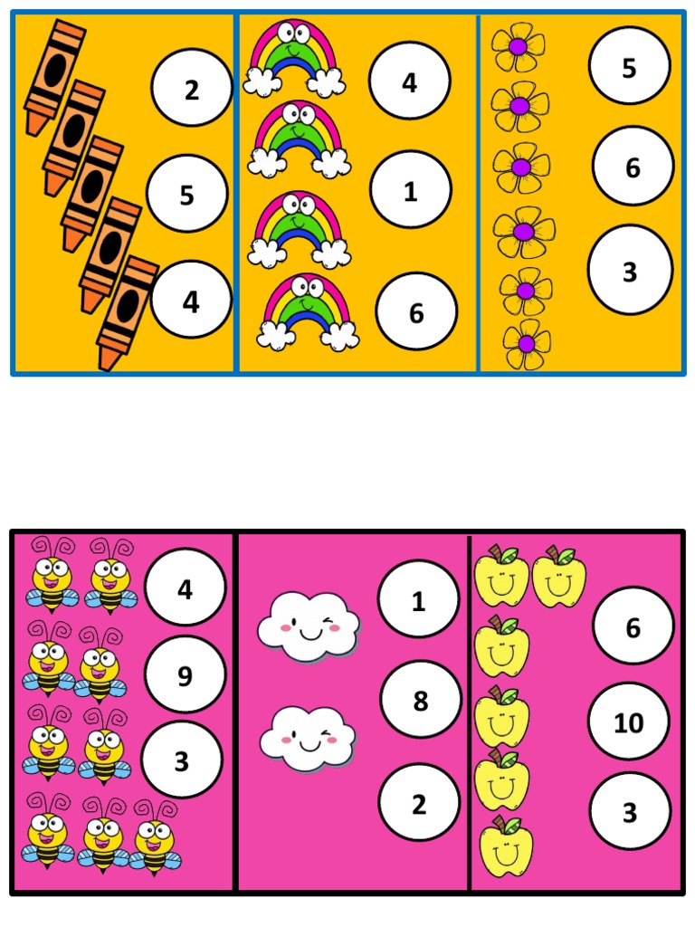 Tarjetas de Numeros para Pinzas | PDF