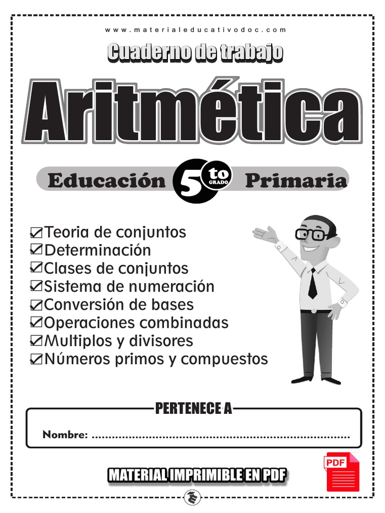 Aritmetica 5º - IPARTE | PDF | Conjunto (Matemáticas) | Aritmética
