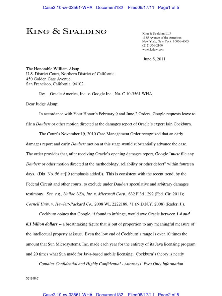 Oracle Google Damages - June 6 Precis Unredacted | PDF | Android (Operating System) | Oracle ...