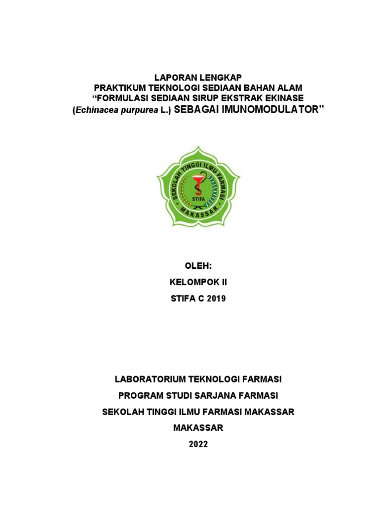 LAPORAN LENGKAP SIRUP KLP 2 (Pantul 3) | PDF