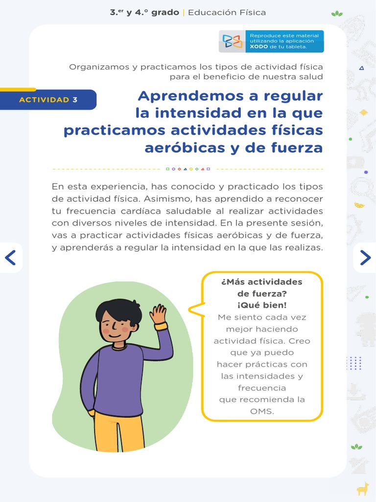 Aec1 Secundaria 3y4 Experienciadeaprendizaje Ef VII Ea4 Act3 | PDF | Ejercicio aerobico ...