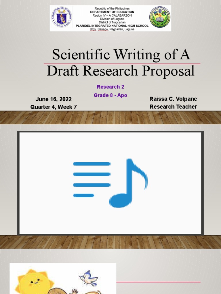 Scientific Writing of A Draft Research Proposal | PDF | Science | Knowledge
