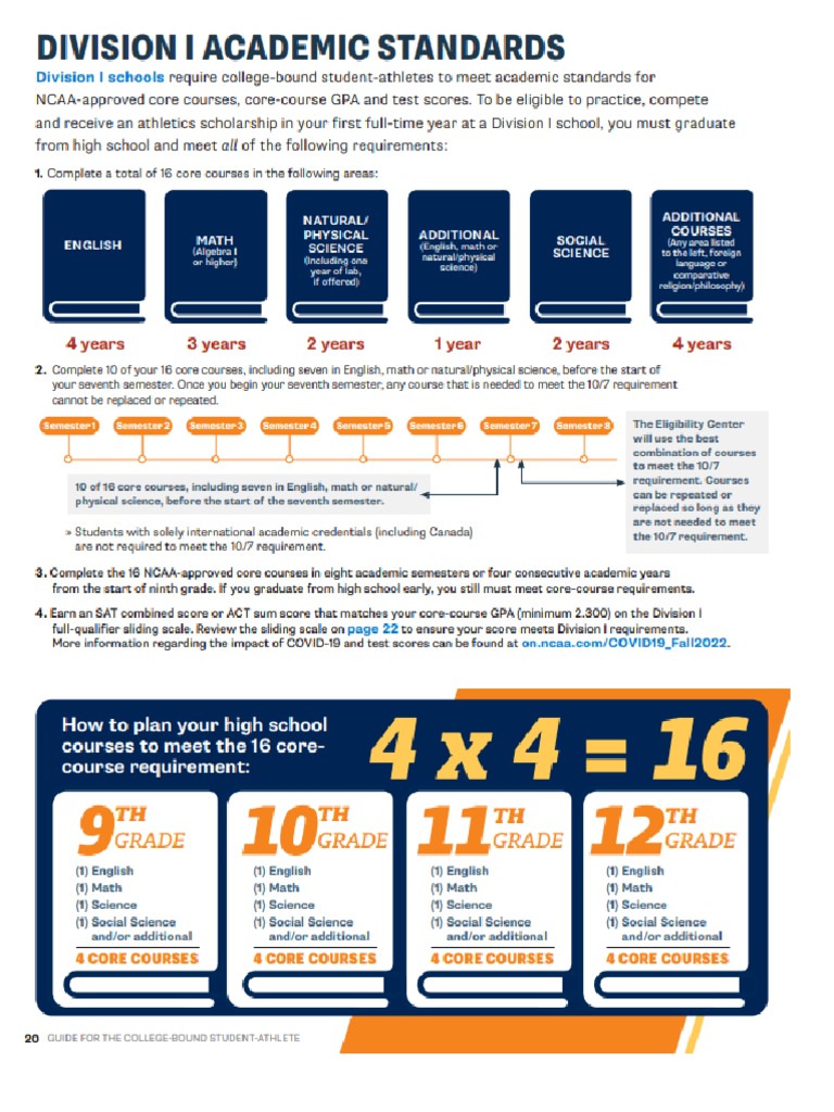 Division I Academic Standards | PDF