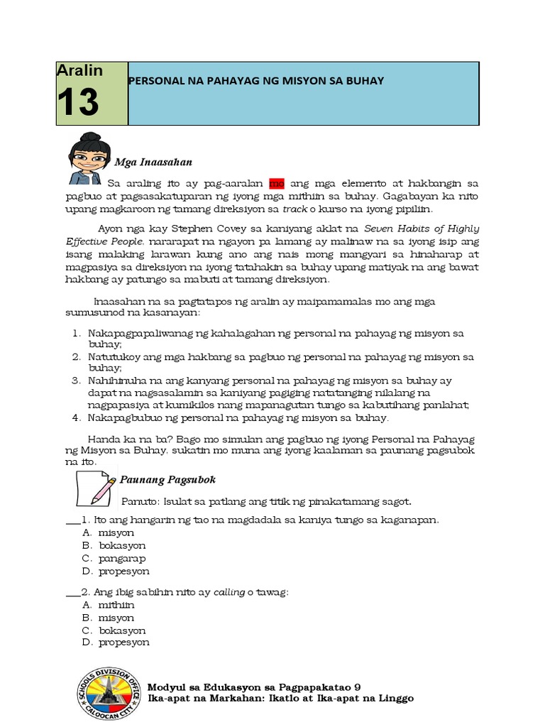 ESP 9 Q4 Week 3 4 | PDF