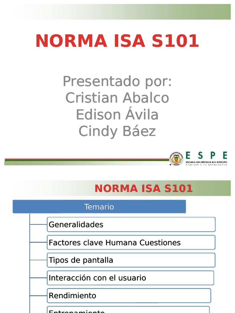 PDF Normas Isa s101 - Compress | PDF | Procesos mentales
