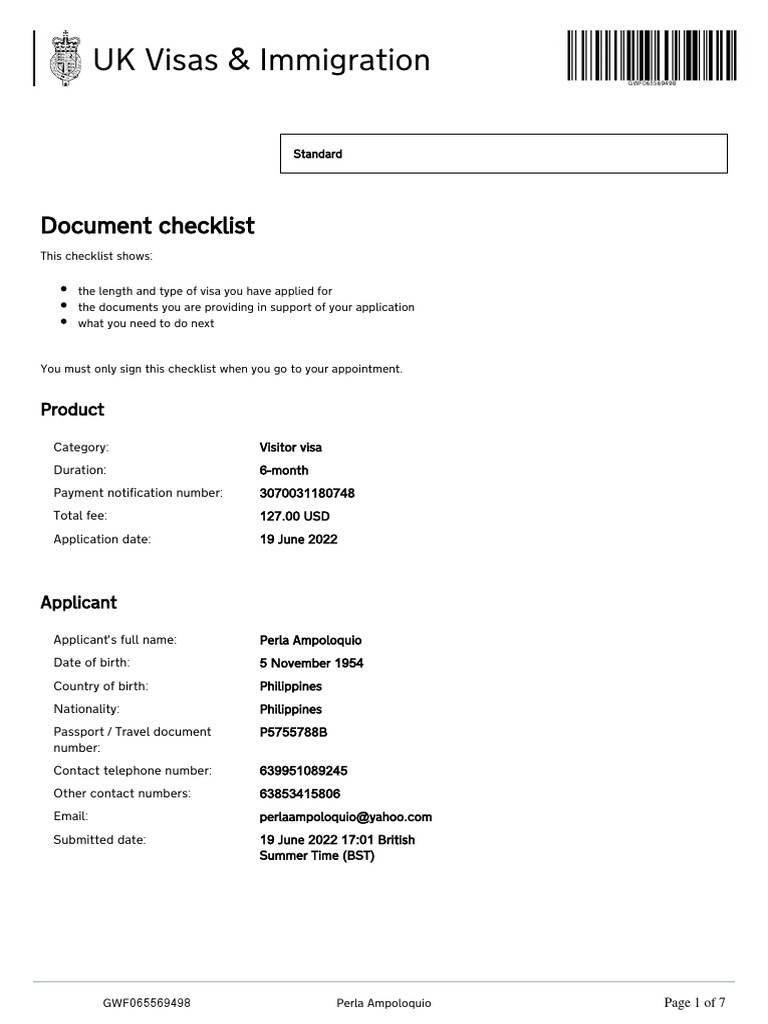 UK Visas & Immigration: Document Checklist | PDF | Travel Visa | Passport