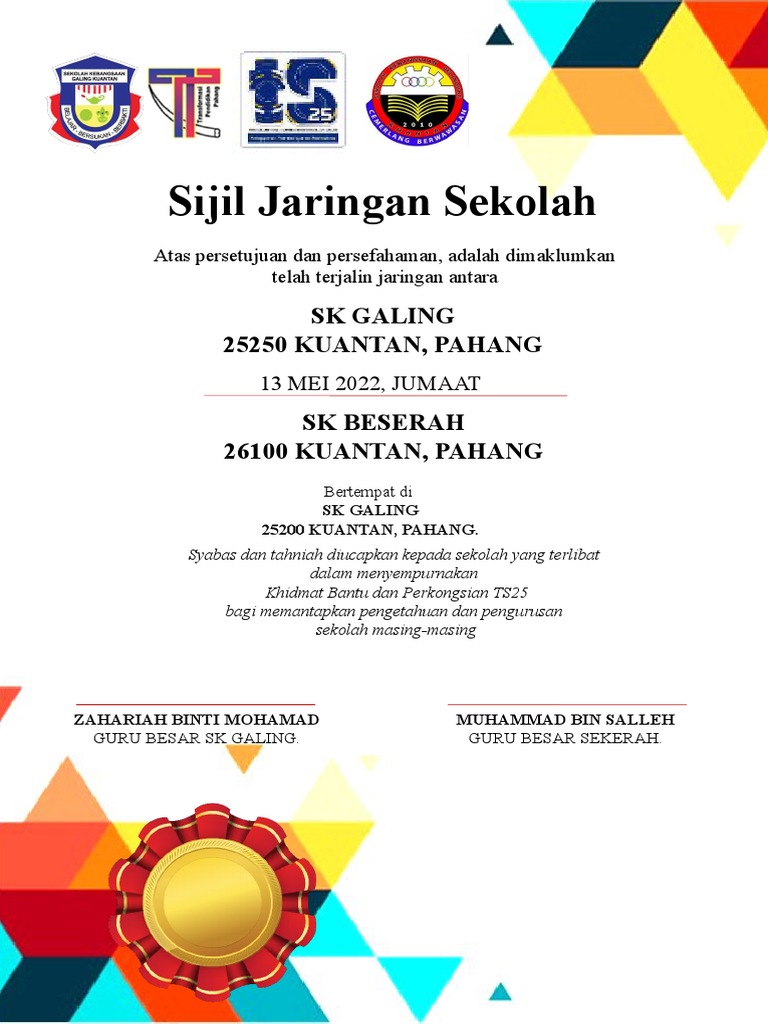 Template Sijil Nilam | PDF
