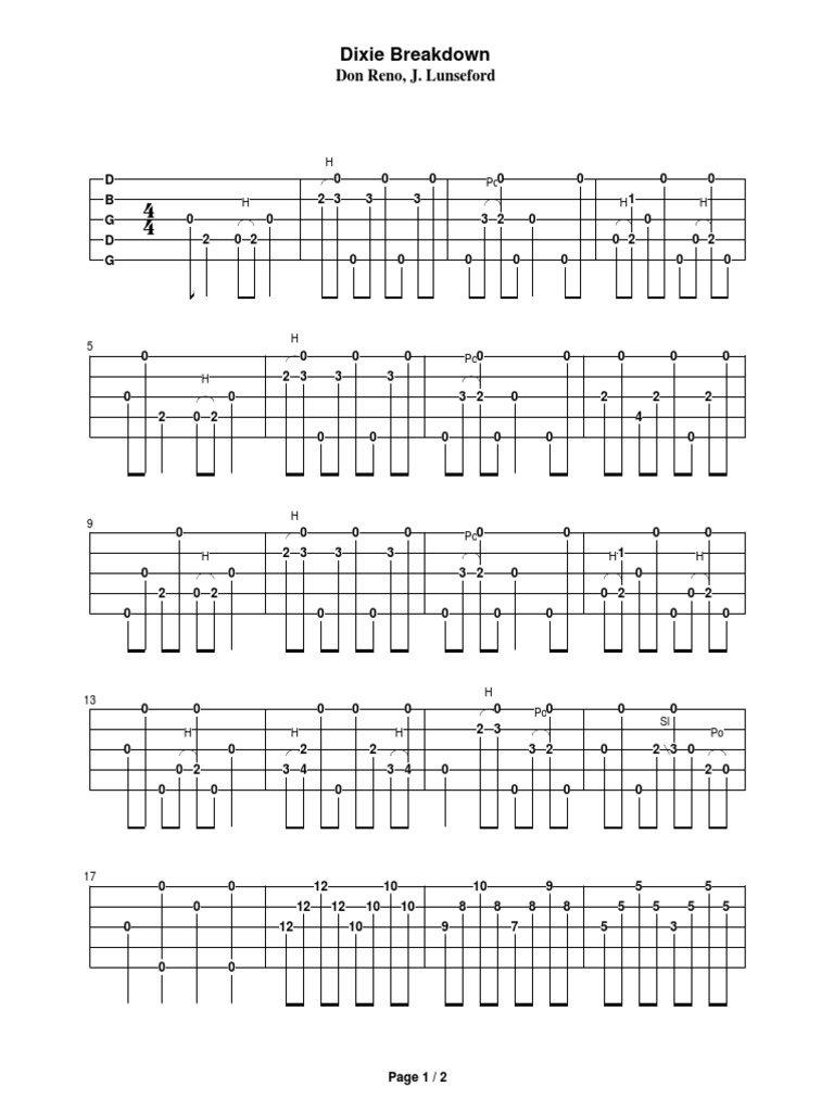 Dixie Breakdown | PDF