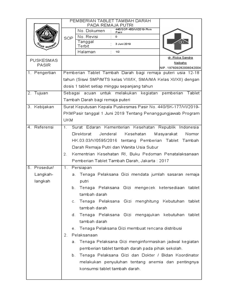 SOP TTD Rematri Fix | PDF