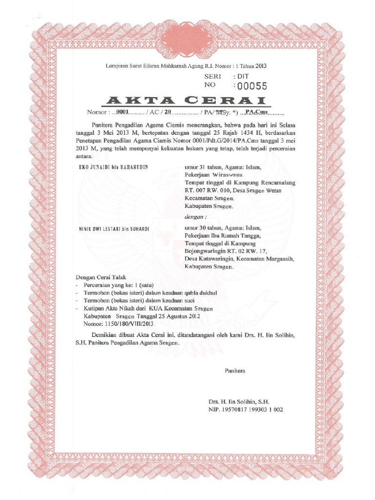 Akta Cerai | PDF