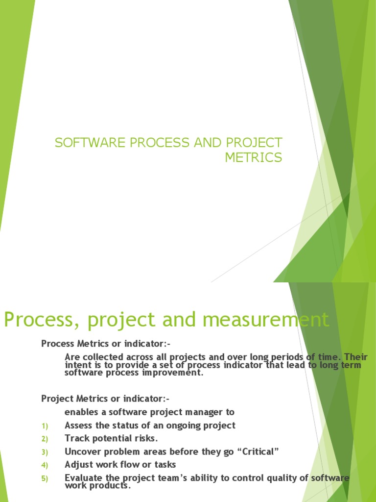 Chapter 3 Metrics For Process and Projects | PDF | Performance ...
