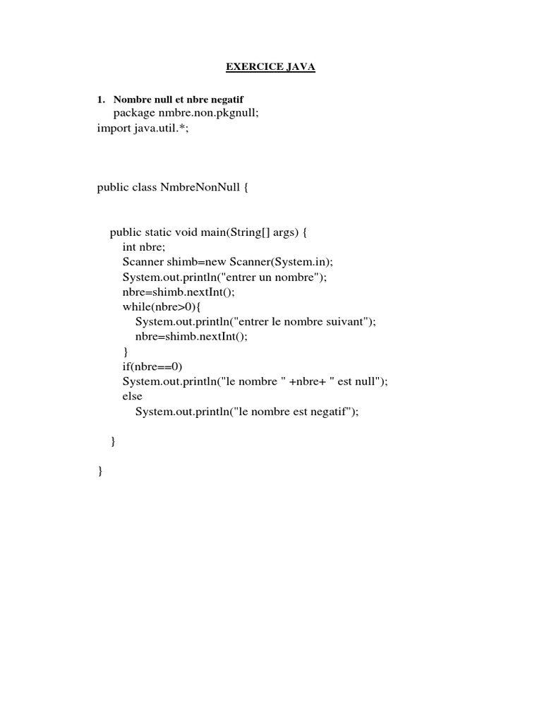Exercices Java Corrigés pour Débutants | PDF | Java (Langage de ...