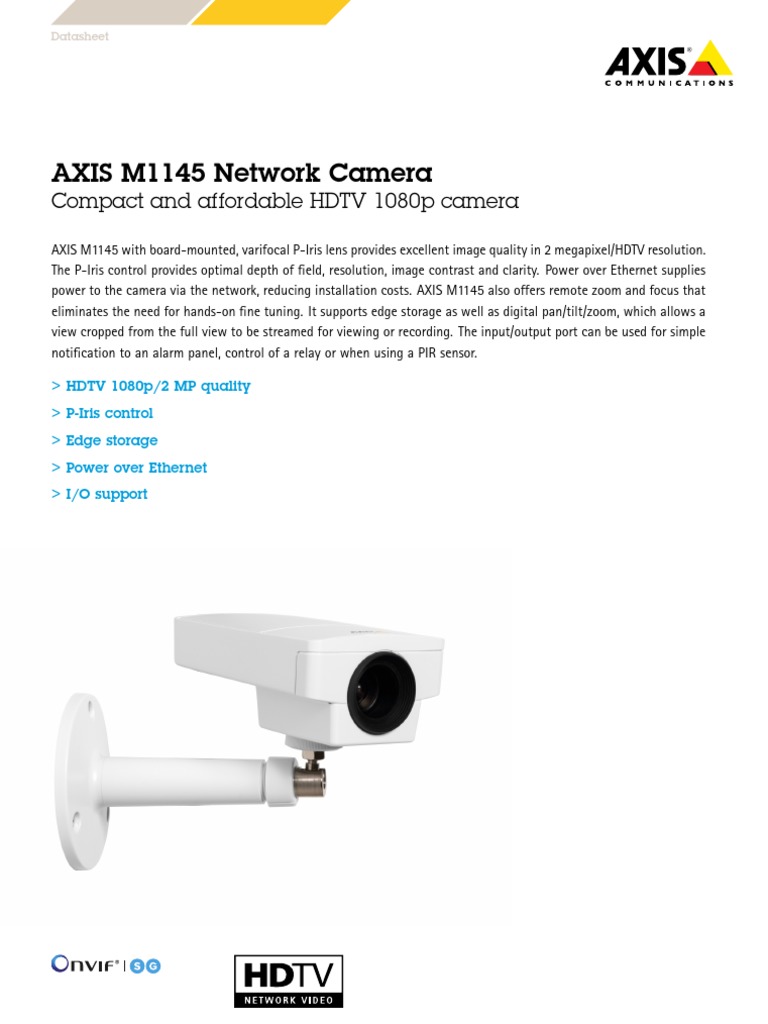 AXIS M1145 Network Camera: Compact and Affordable HDTV 1080p Camera ...