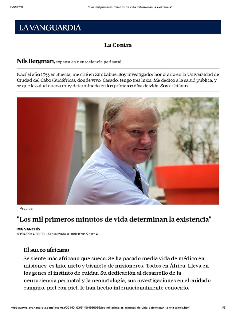 Los Primeros Mil Minutos - Nils Bergman | PDF | Cerebro | Dormir