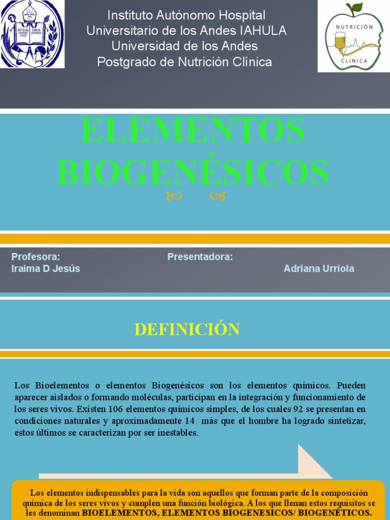 Elementos Biogenésicos | PDF | Compuestos orgánicos | Organismos