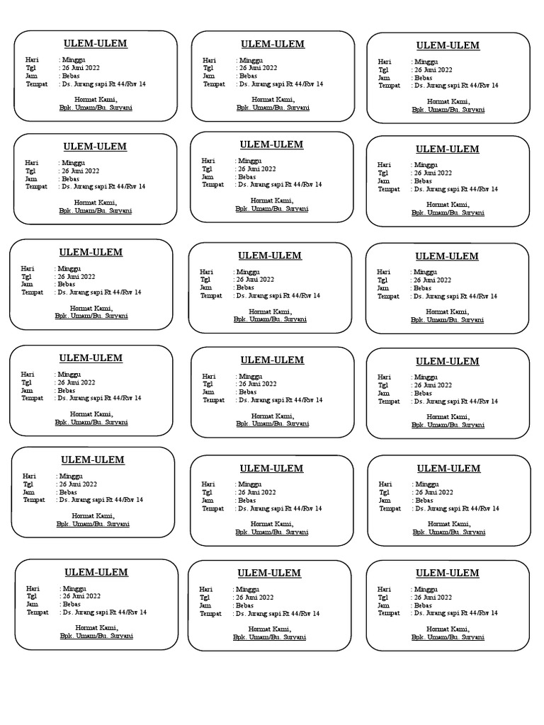Undangan SABUN | PDF