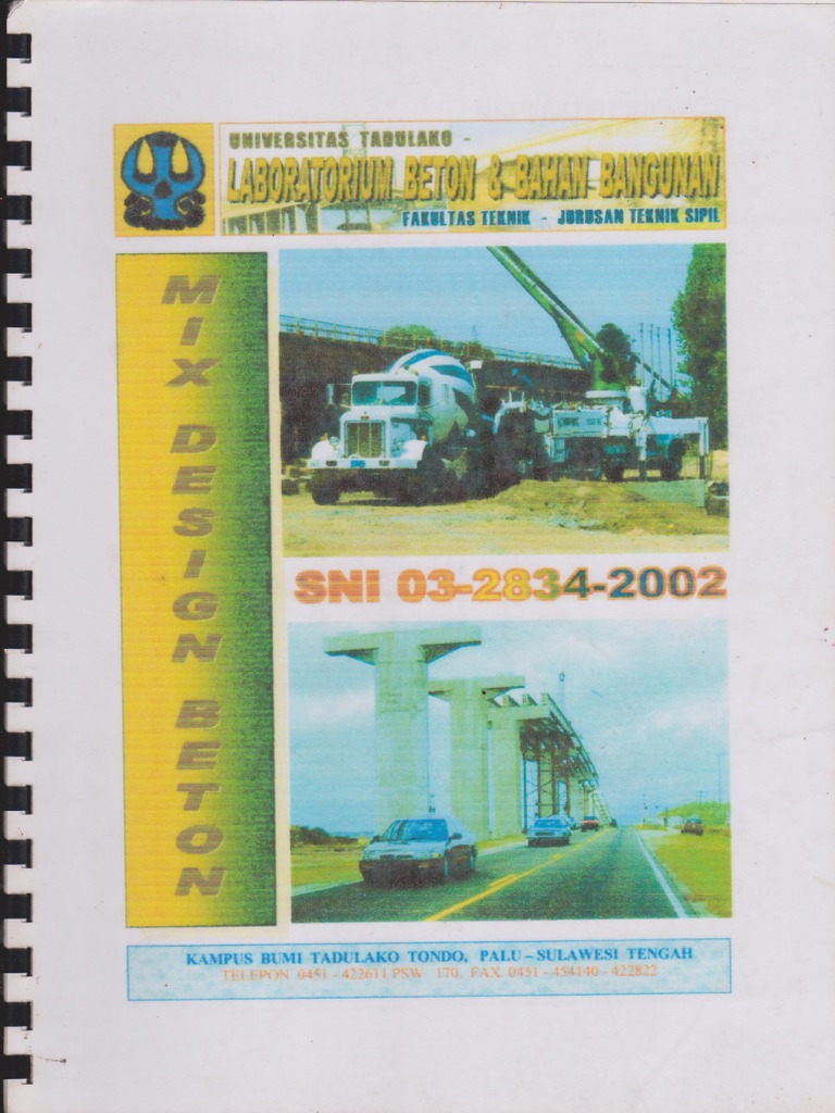SNI 03-2834-2002. Tata Cara Pembuatan Rencana Campuran Beton Normal ...