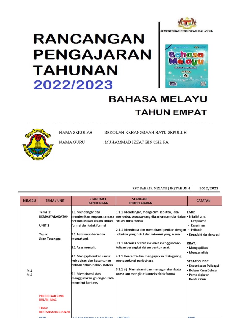 RPT BM - T4 | PDF