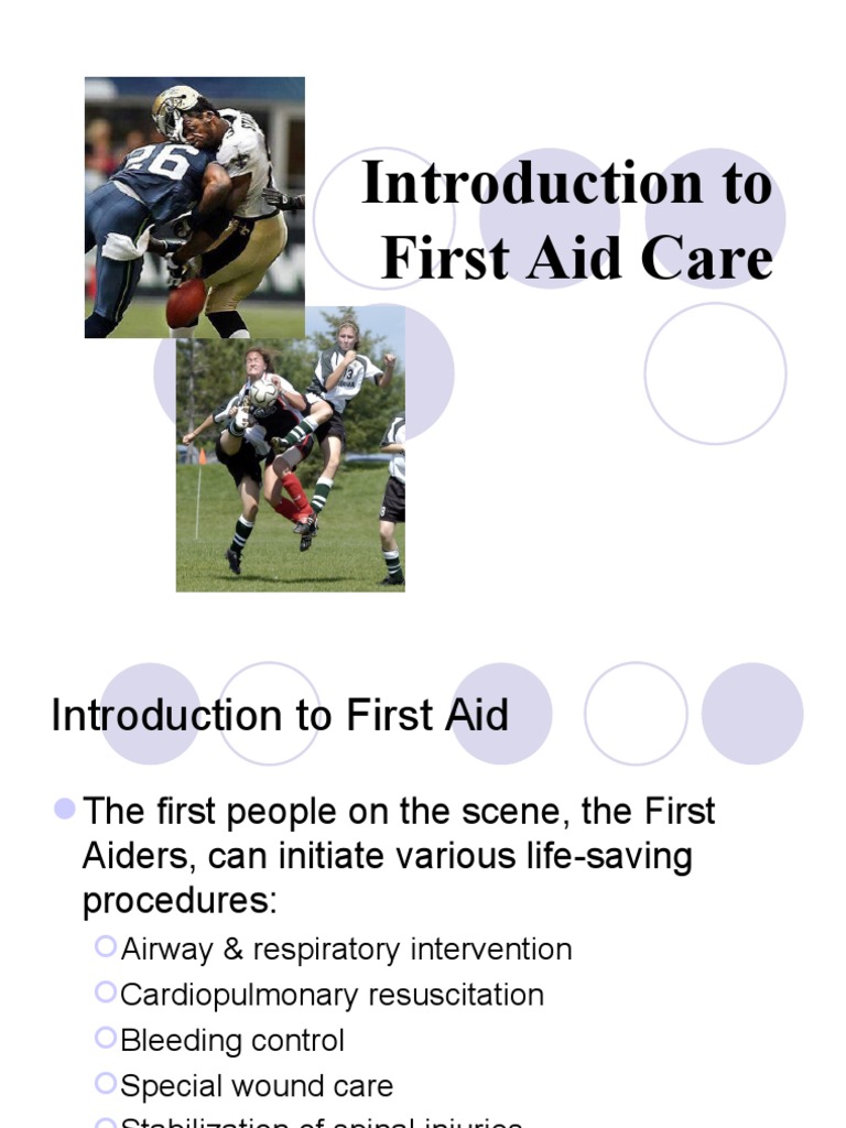 Introduction To Sports 1st Aid | PDF | First Aid | Emergency Medical ...