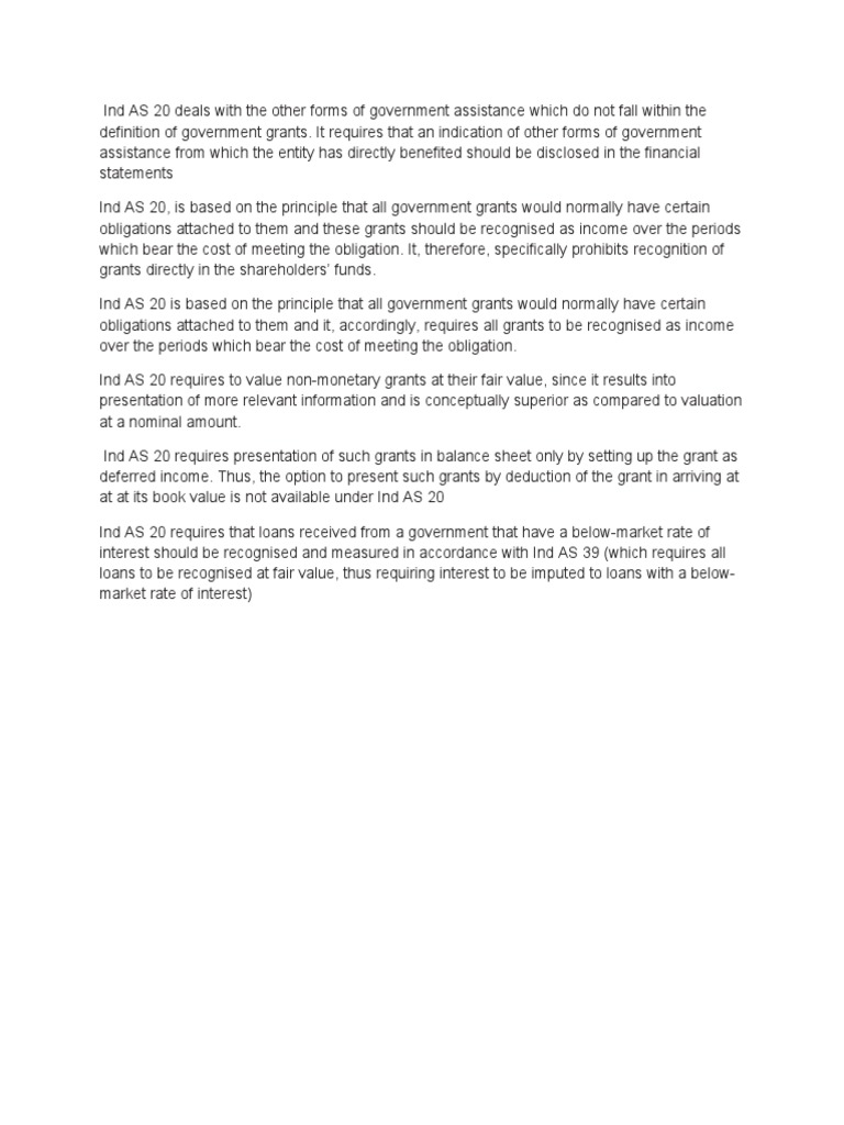 Understanding Ind AS 20 on Government Grants | PDF | Business | Finance ...