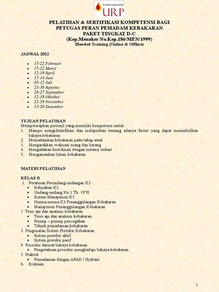 Pelatihan Training Damkar Paket D-C | PDF