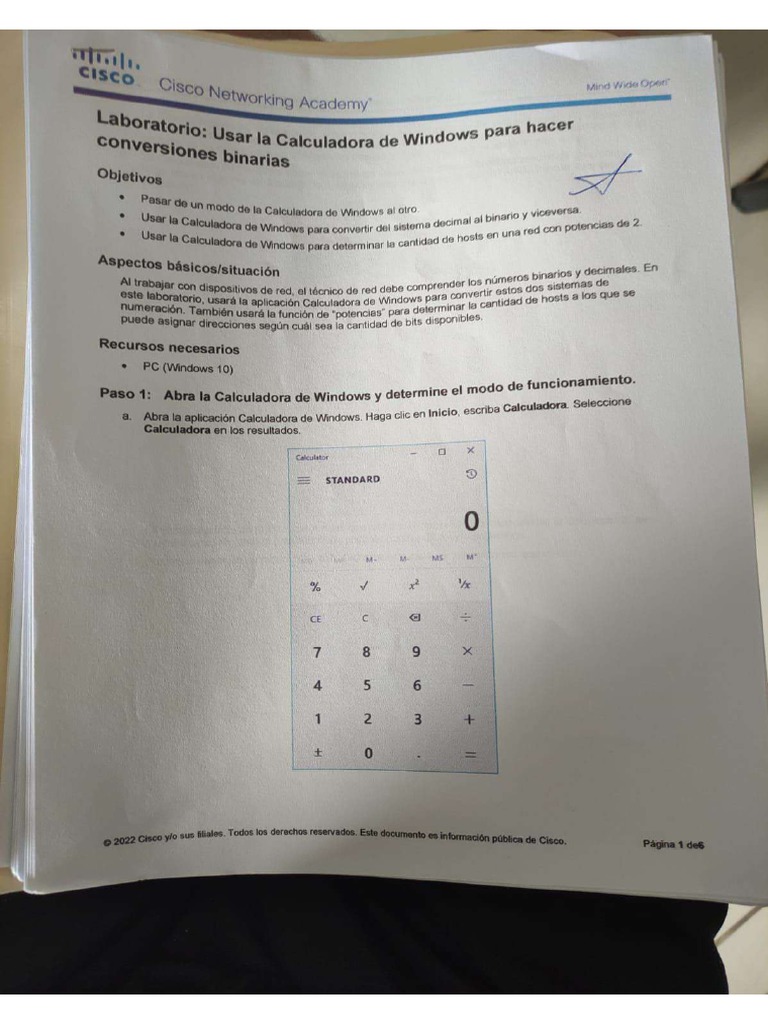 4.1.4.4 Lab - Using Windows Calculator For Binary Conversions ...