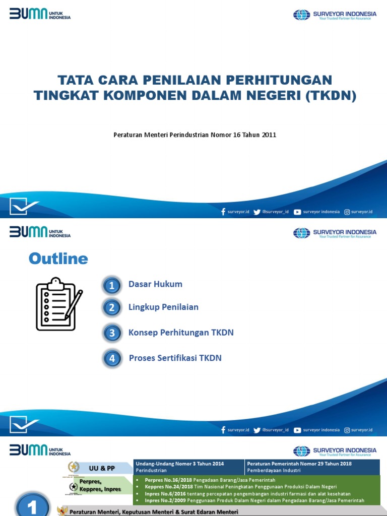 Presentasi TKDN - PT SURVEYOR INDONESIA | PDF