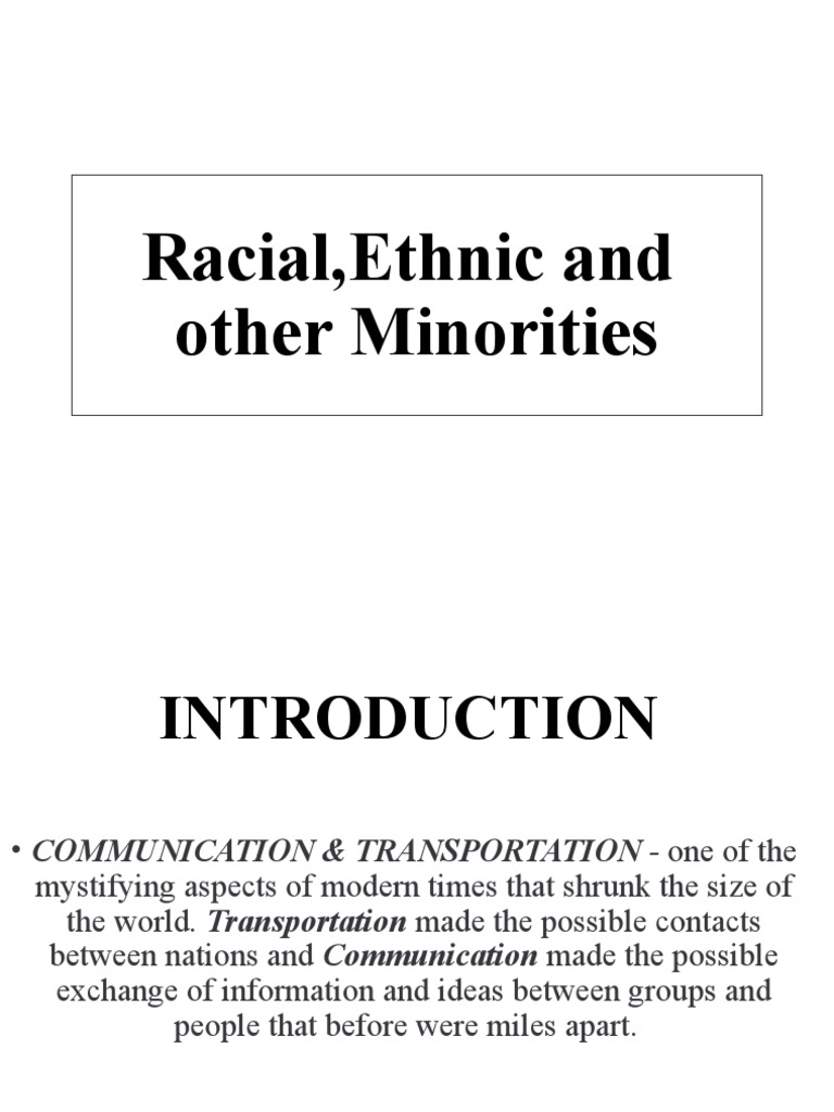 Philippine Ethnic Minorities Overview | PDF | Race (Human ...