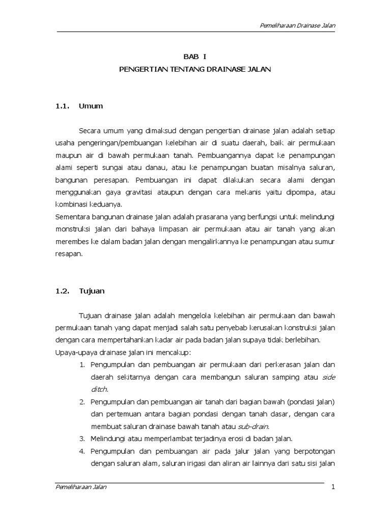 Modul 5 - Pemel. Drainase Jalan | PDF