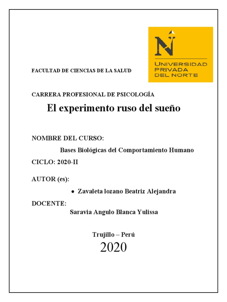 El Experimento Ruso Del Sueño | PDF | Ciencias sociales