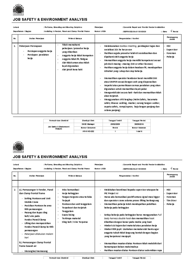Analisis Keselamatan Pemasangan Fender | PDF