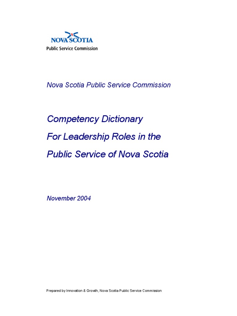 Competency Dictionary | PDF