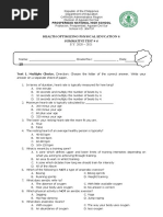 Grade 7 PE Summative Test Q1 | PDF | Track And Field | Flexibility ...
