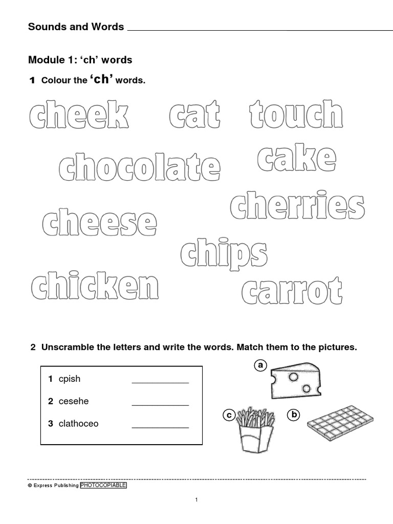 2 04 I Wonder 2 Sounds Words | PDF | Foods