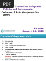 Esms Environmental and Social Management Plan Esmp Guidance and ...