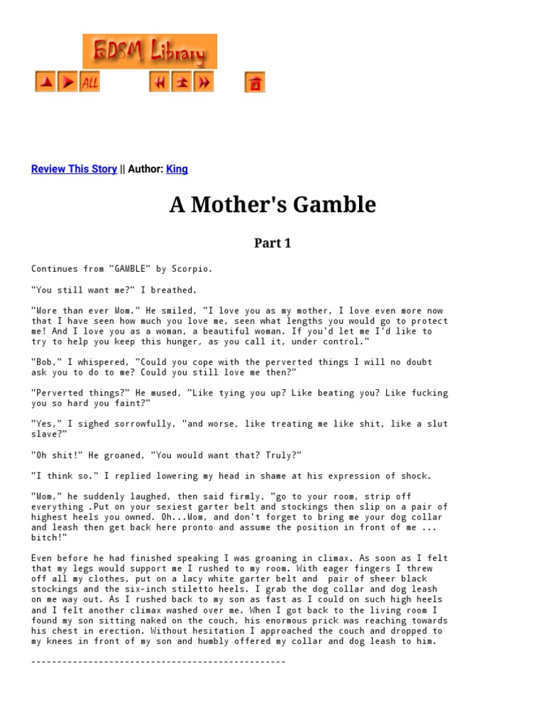 A Mother's Gamble | PDF | Clitoris | Vagina