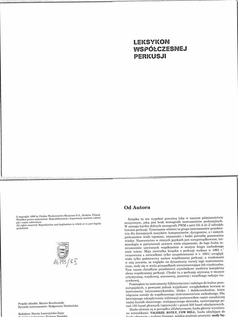 Leksykon Perkusji | PDF