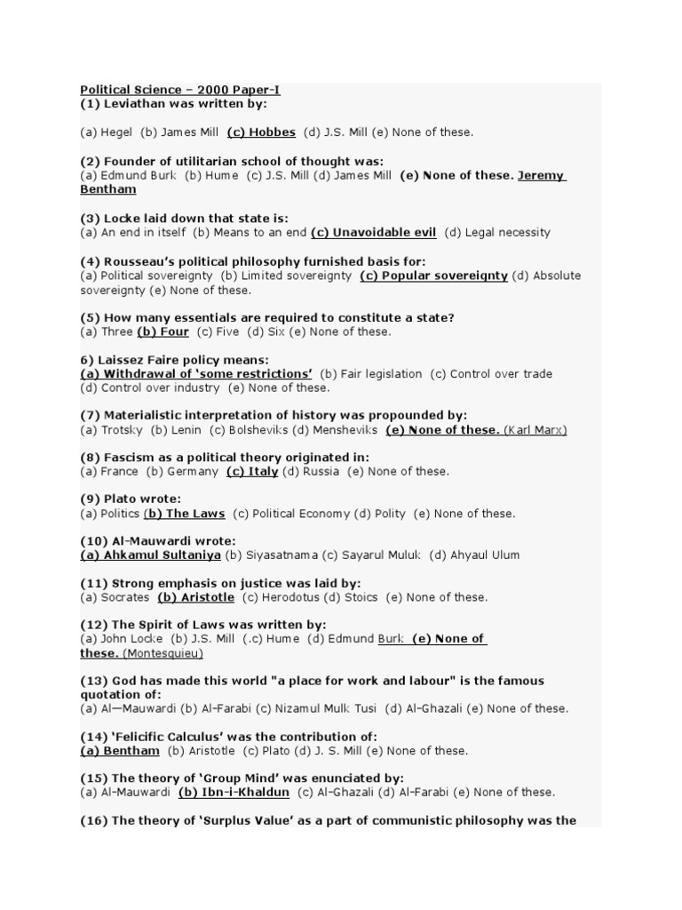 Political Science Mcqs 03 | PDF | Muhammad Ali Jinnah | Political ... Political Science Mcqs 03 | PDF | Muhammad Ali Jinnah | Political ...