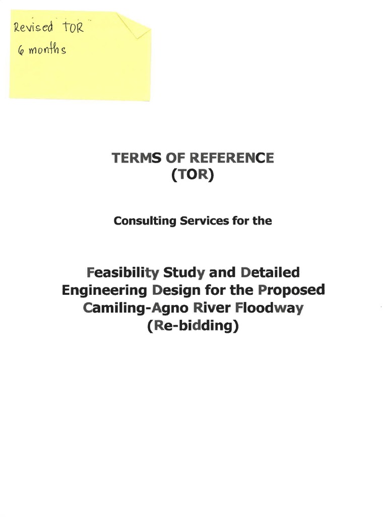4-Approved TOR (Camiling Re-Bidding) | PDF
