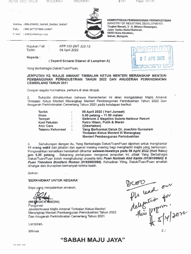 Jemputan Ke Majlis Amanat TKM05042022 | PDF