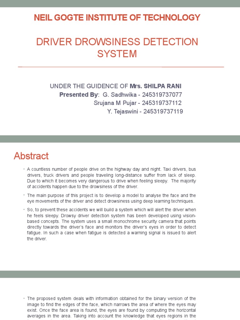 Driver Drowsiness Detection System: Detecting Fatigue to Prevent ...