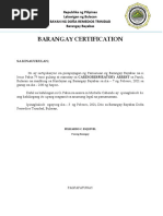 Barangay Tanod Resignation Letter | PDF