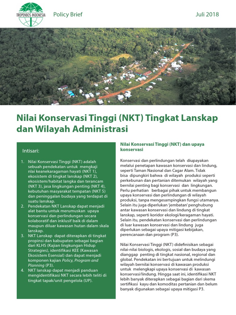 Pendekatan NKT untuk Konservasi Lanskap | PDF | Sains & Matematika | Teknologi & Rekayasa