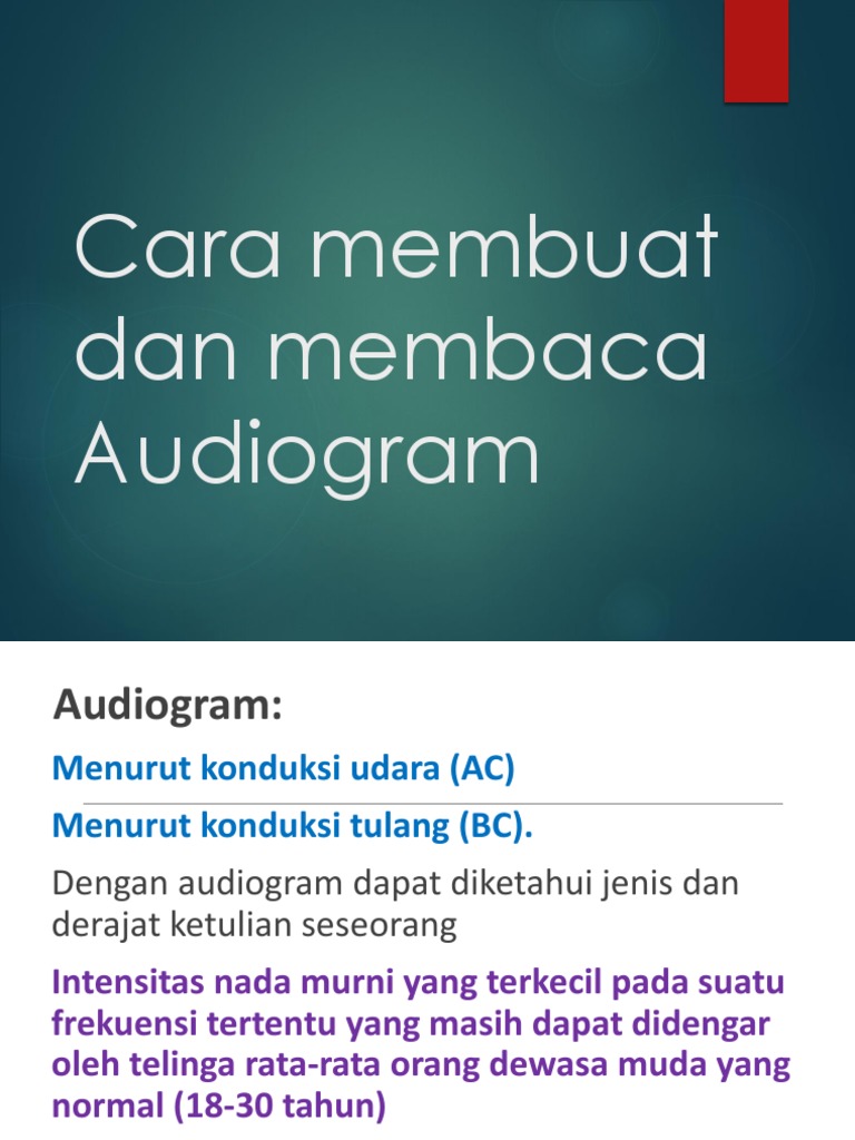 Cara Membuat Dan Membaca Audiogram | PDF