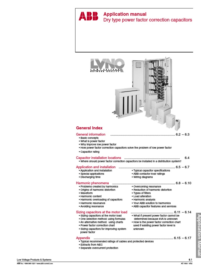 ABB - Dry Type Power Factor Correction Capacitors | PDF | Capacitor ...