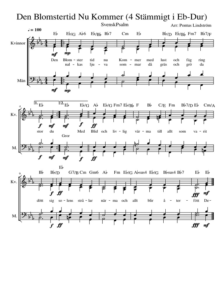 Den Blomstertid Nu Kommer | PDF