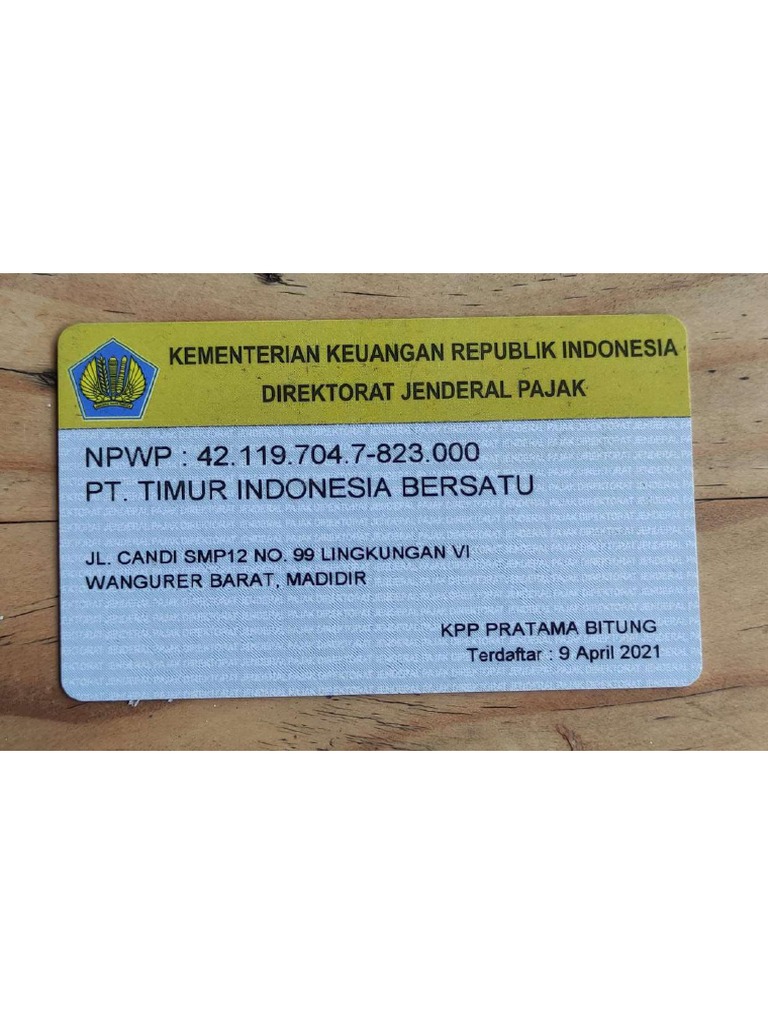 Foto Selfie - KTP - NPWP | PDF