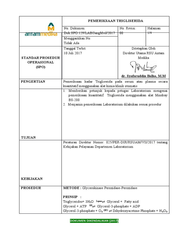 129.pemeriksaan Trigliserida | PDF